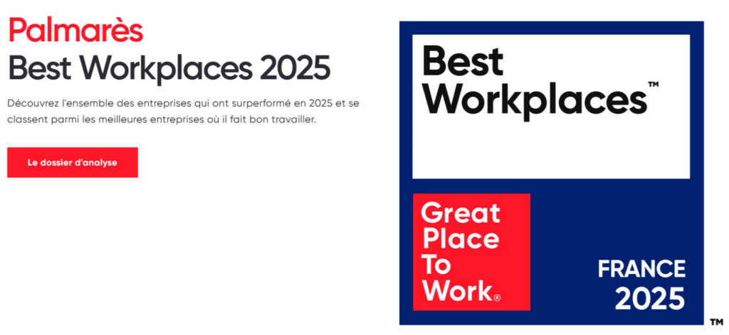Great Place to Work® France dévoile le palmarès 2025 des 100 ...